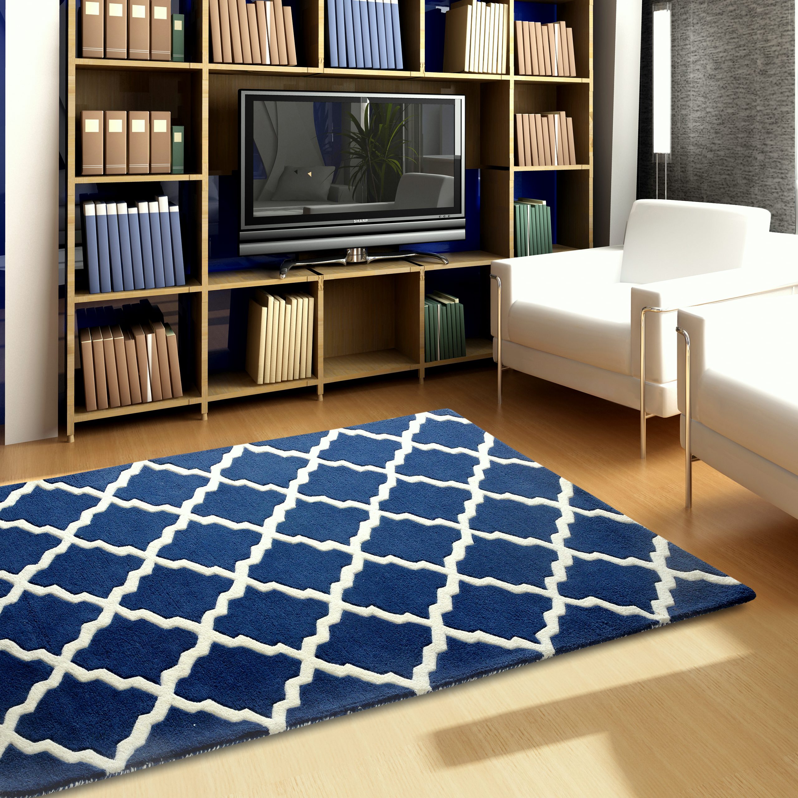 Blue Trelis Rug – Crafted Comforts