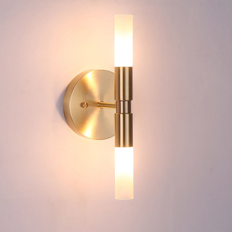 12W GOLD GLASS UP DOWN MODERN LED WALL LIGHT – WARM WHITE – Crafted ...