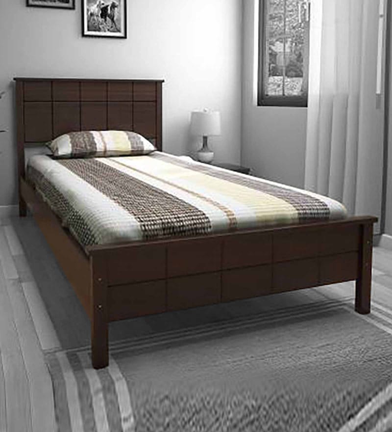Cipher Single Bed Without Storage In Espresso Finish – Crafted Comforts